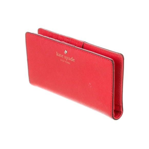 kate spade | Bags | Kate Spade Red Leather Bifold Wallet | Poshmark